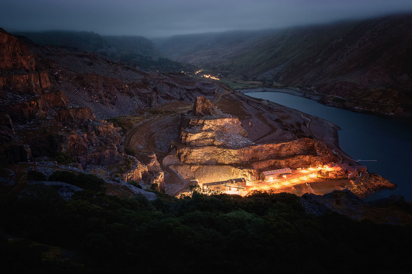 Dinorwic Slate Quarry With Map, Wales - Geoff Moore Landscape ...